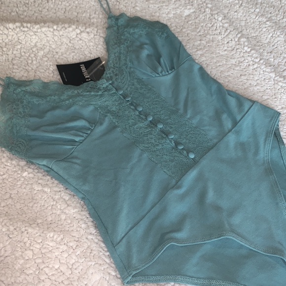 Forever 21 | Tops | Stretchy Seafoam Color Bodysuit | Poshmark